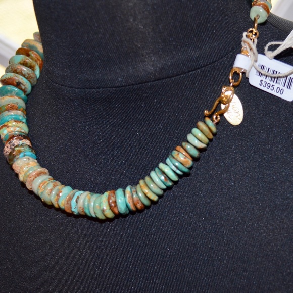 Chan Luu | Jewelry | Nwt Chan Luu Multi Turquoise Disc Beaded Gold ...